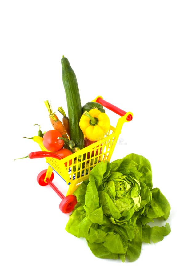 Fresh Vegetables in Colorful Buckets Stock Photo - Image of tomatoes ...