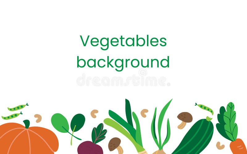 Fresh Vegetables Background with Space for Text. Template for Menu ...