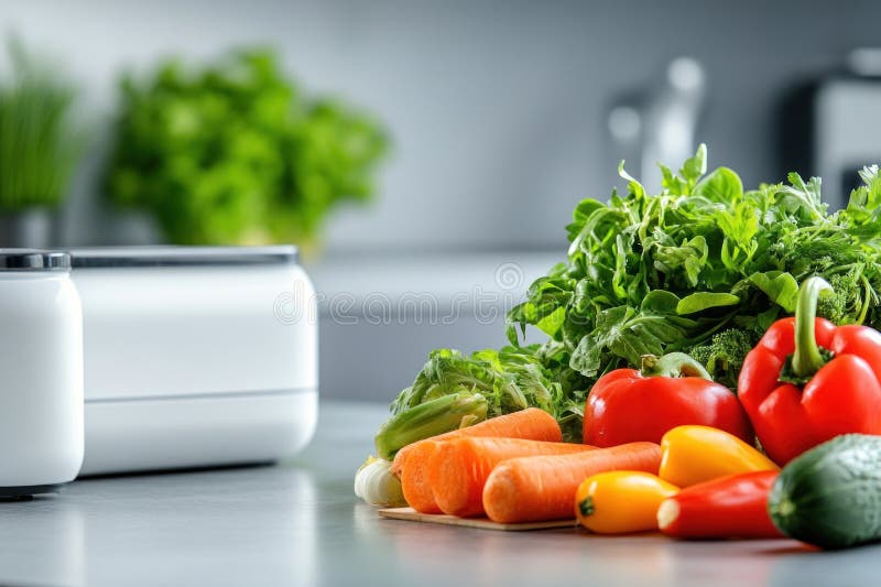 Fresh Vegetables are Beautifully Arranged on Kitchen Counter, Ready for ...