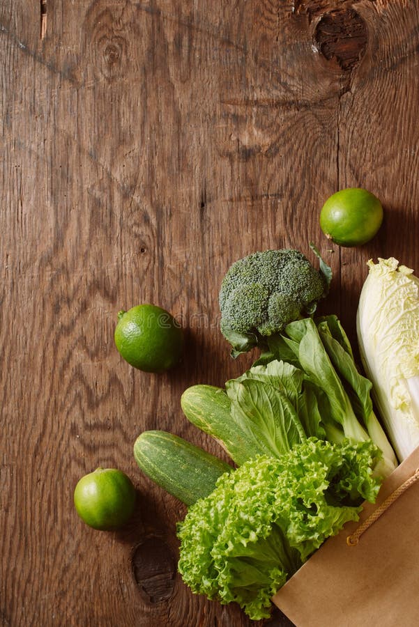 Fresh Vegetables in a Brown Paper Bag Stock Image - Image of health ...
