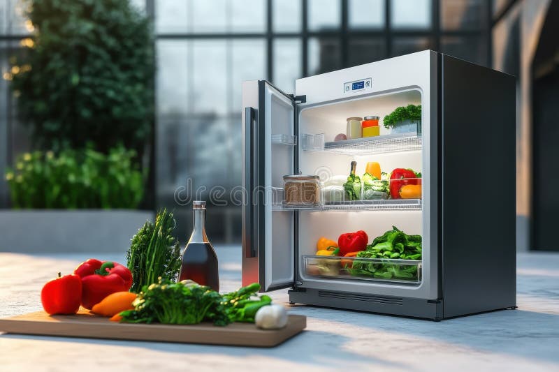 Lit Open Fridge Displays Stock Photos - Free & Royalty-Free Stock ...