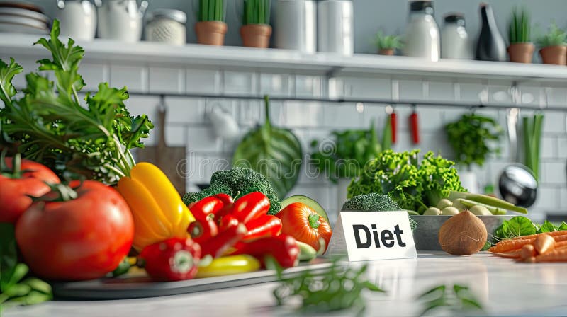 Fresh Vegetables and Fruits Neatly Arranged on a White Table in a ...