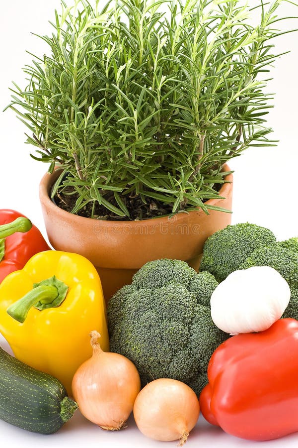 Fresh vegetables and herbs stock image. Image of diet - 8085705
