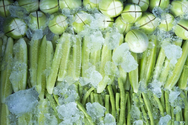 Fresh vegetables with ice stock photo. Image of natural - 62375810