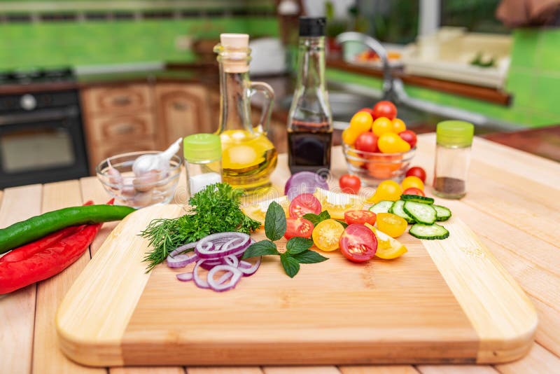 Fresh Vegetables in the Kitchen Stock Image - Image of healthy, food ...