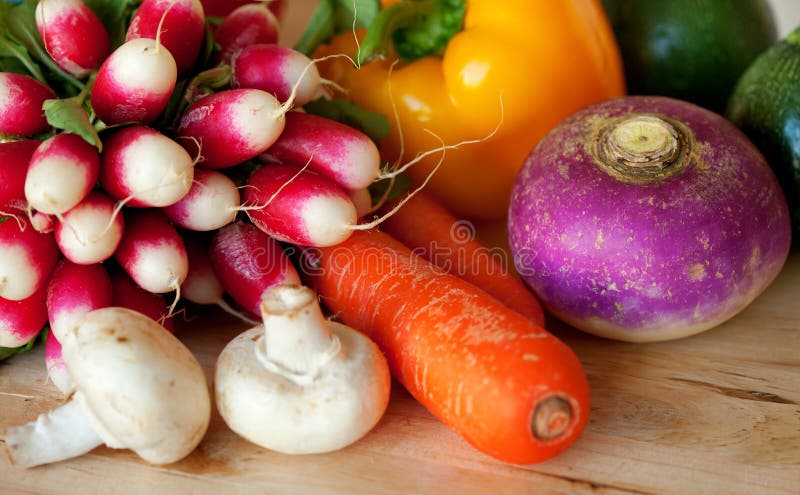 Fresh Vegetables on the Kitchen Table Stock Image - Image of nutrition ...