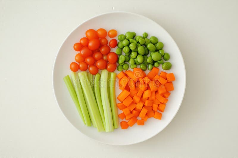 Fresh Vegetables, Lean Protein, and Whole Grain Arranged Elegantly in a ...