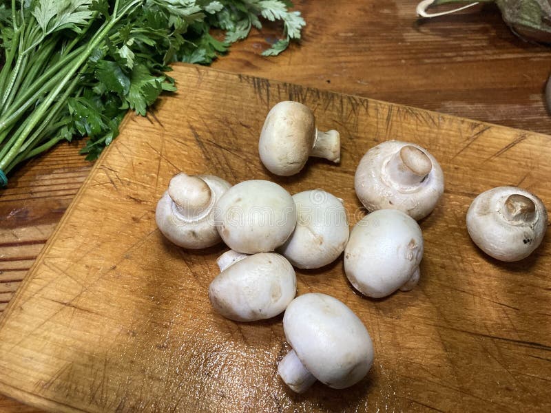 Fresh Vegetables Mushrooms Champignons Stock Image - Image of fungi ...