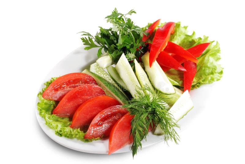 Fresh Vegetables Plate Picture. Image: 6478211