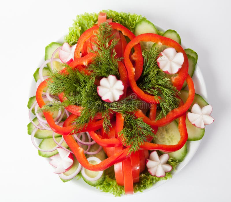 Fresh vegetables plate stock photo. Image of bowl, tomato - 71546968