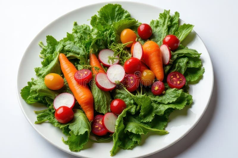 Vegetable Salad Presentation Stock Illustration - Illustration of ...