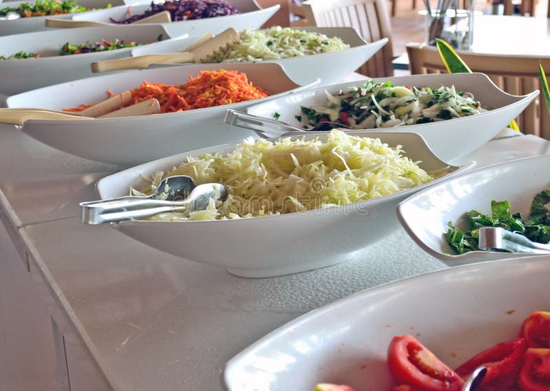 Menu for Lunch and Dinner at the Buffet in the Restaurant Stock Photo ...