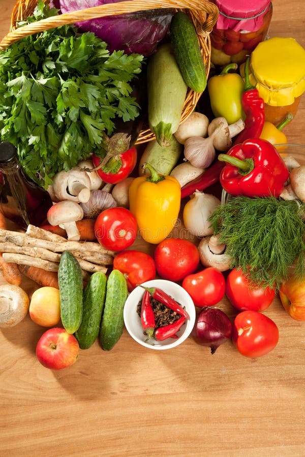 Vegetables on board stock image. Image of composed, small - 4270761