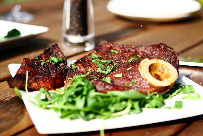 Fresh and very tasty steak stock image. Image of dish - 16214617