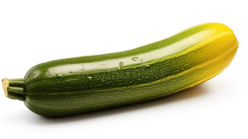 Fresh and Vibrant: Isolated Courgette on White Background Stock ...