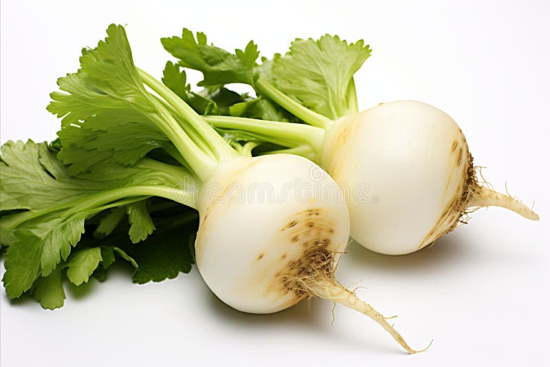 Fresh and Vibrant Turnips on a Clean White Background for ...