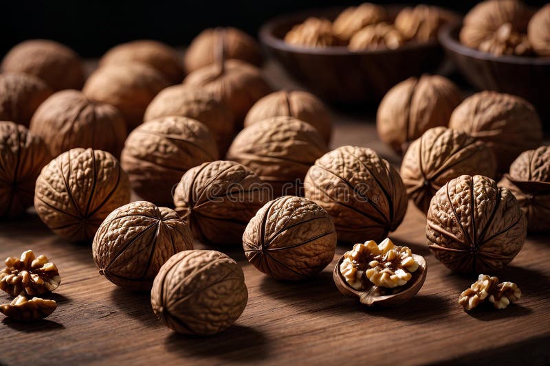 Fresh Wallnuts a Nutty Delight for Healthy Snacking Stock Photo - Image ...
