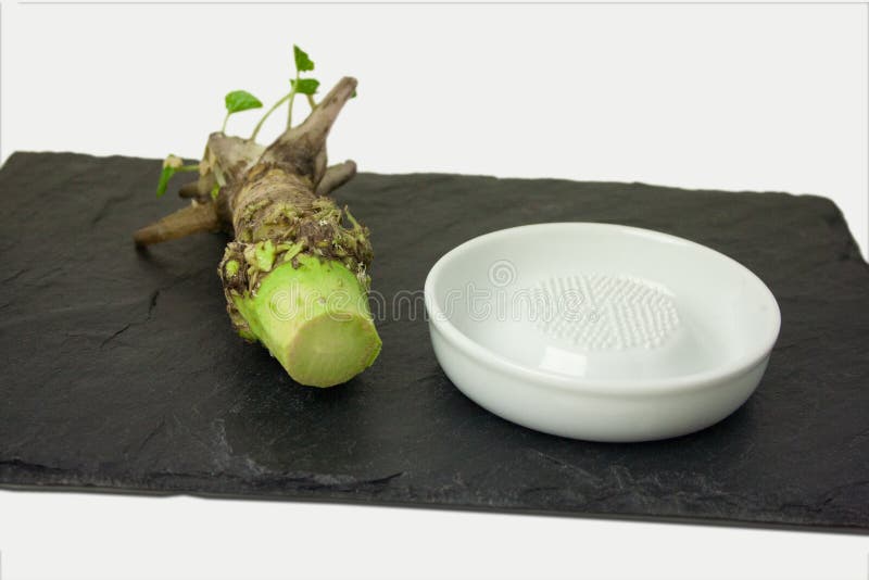 Fresh Wasabi Root with Ceramic Grinder Stock Image - Image of japanese ...