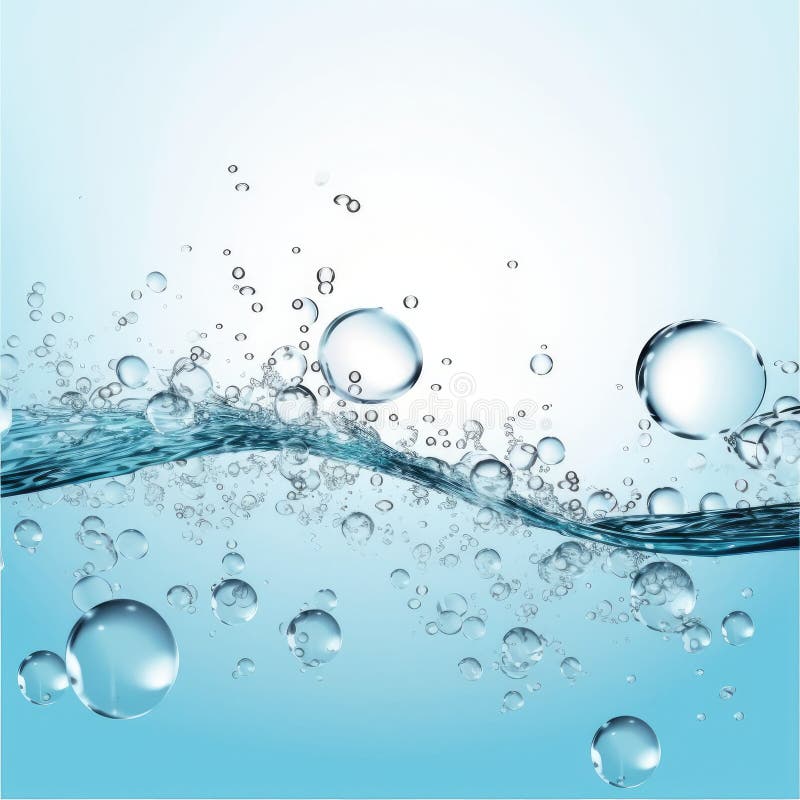 Water Splash Bubbles Abstract Illustration Vector Design Generative Ai ...