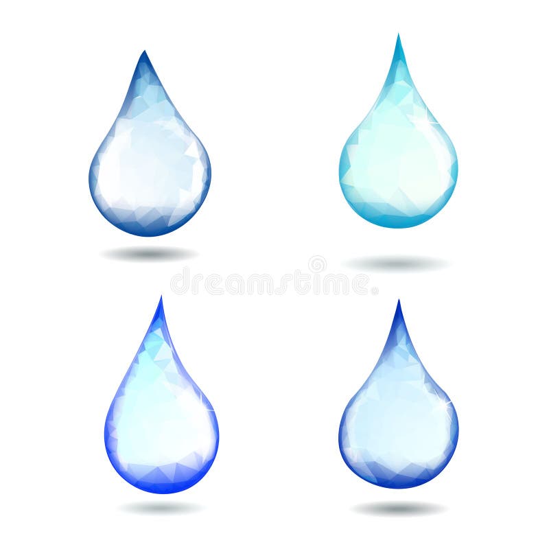 Fresh Water Clear Drop - Vector Set Stock Vector - Illustration of ...