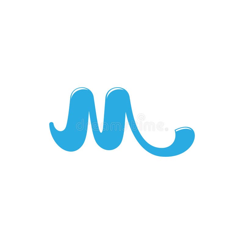 Letter M Blue Wave Logo Vector Stock Vector - Illustration of fresh ...