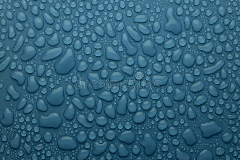 Fresh Water Drops on Grey Dim Cold Blue Background As Elegant Pattern ...