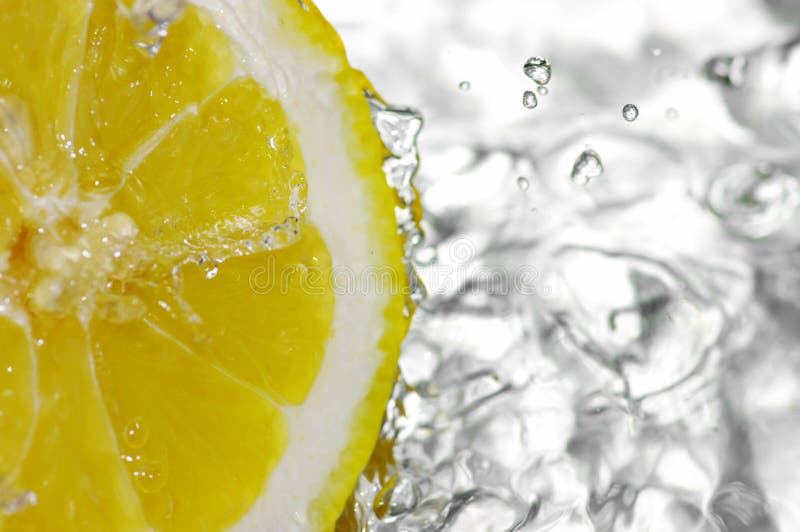 Fresh water drops on lemon stock photo. Image of lime - 9141426