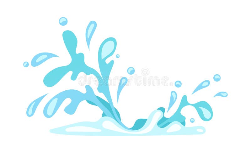 Fresh Water Effect with Splashes Dynamic and Drops Move Stock Vector ...