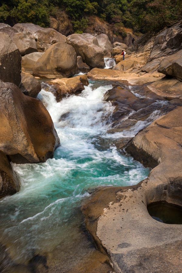 Fresh Water Flows on Rocky River Stock Image - Image of waterfalls ...