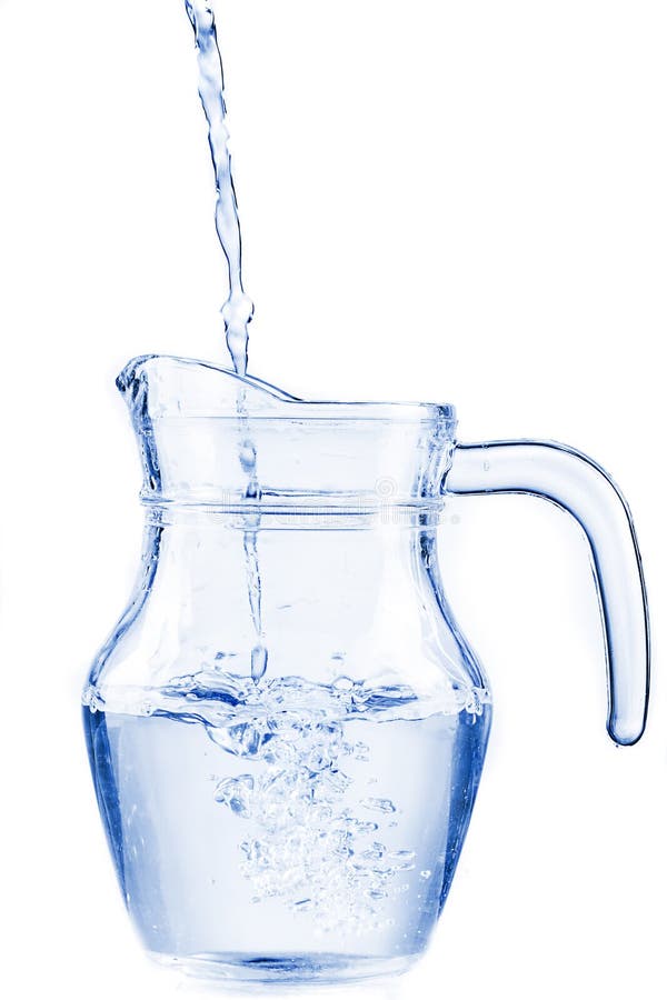 Fresh Water in a Glass Pitcher Stock Photo - Image of flow, hygiene ...