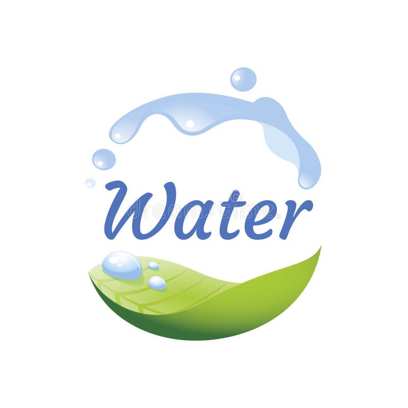 Fresh Water Logo, Spring Water Logo. Blue Water Splash Vector Logo ...