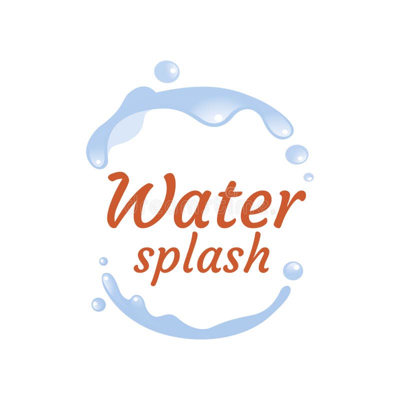 Fresh Water Logo, Spring Water Logo. Blue Water Splash Vector Logo ...
