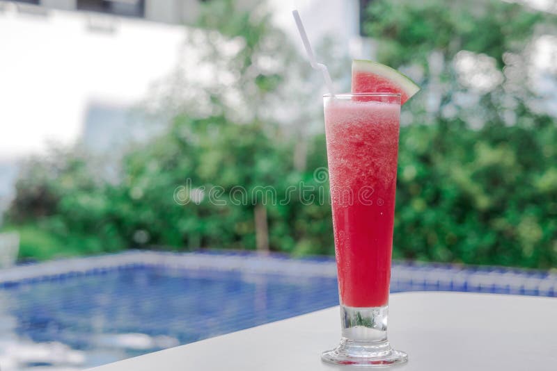 Fresh Water Melon Shake stock photo. Image of organic - 132079858