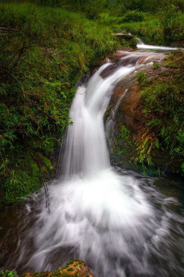 Fresh Water Waterfall Falling from a Rocks Stock Image - Image of river ...