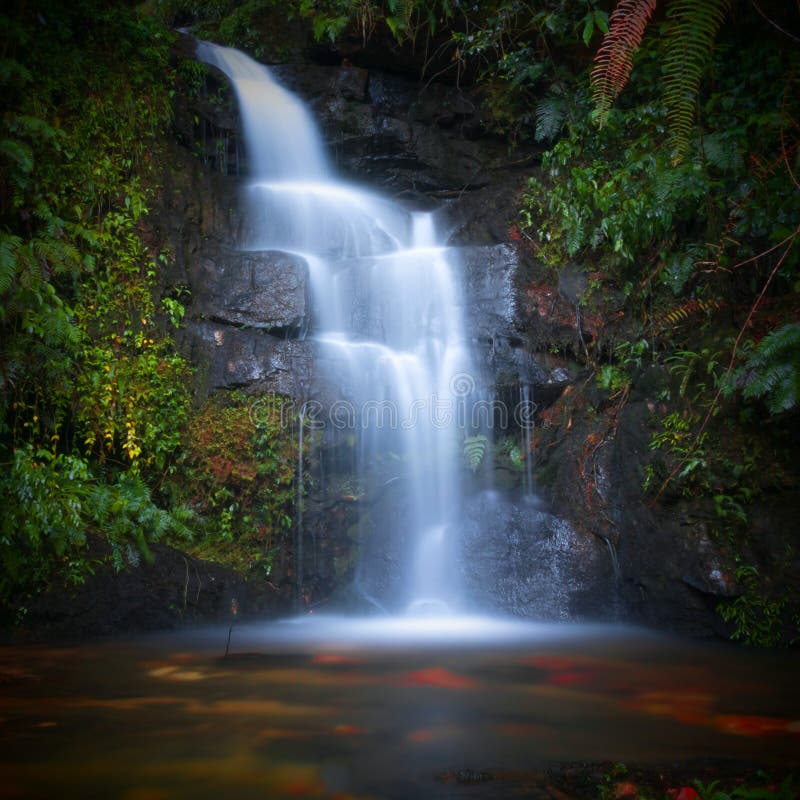 Fresh Water Waterfall Falling from a Rocks Stock Image - Image of ...