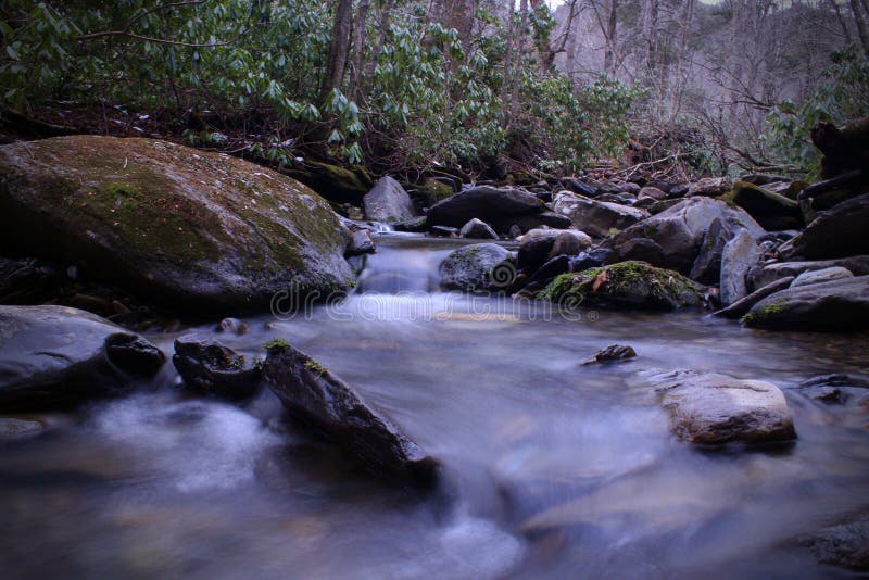 Fresh Water River with Slow Shutter Speed Photography and Rocks with ...
