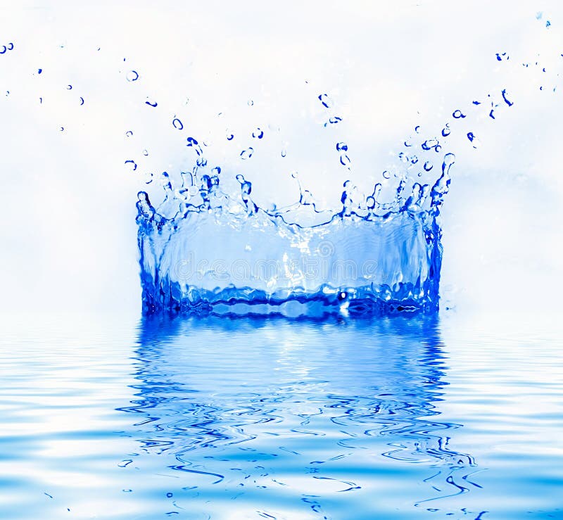 Fresh water splash stock image. Image of relfection, pouring - 26610277
