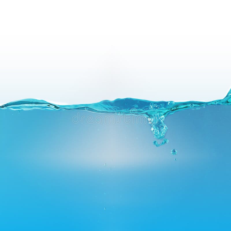 Fresh Water Surface with Splash and Bubbles Stock Photo - Image of pure ...