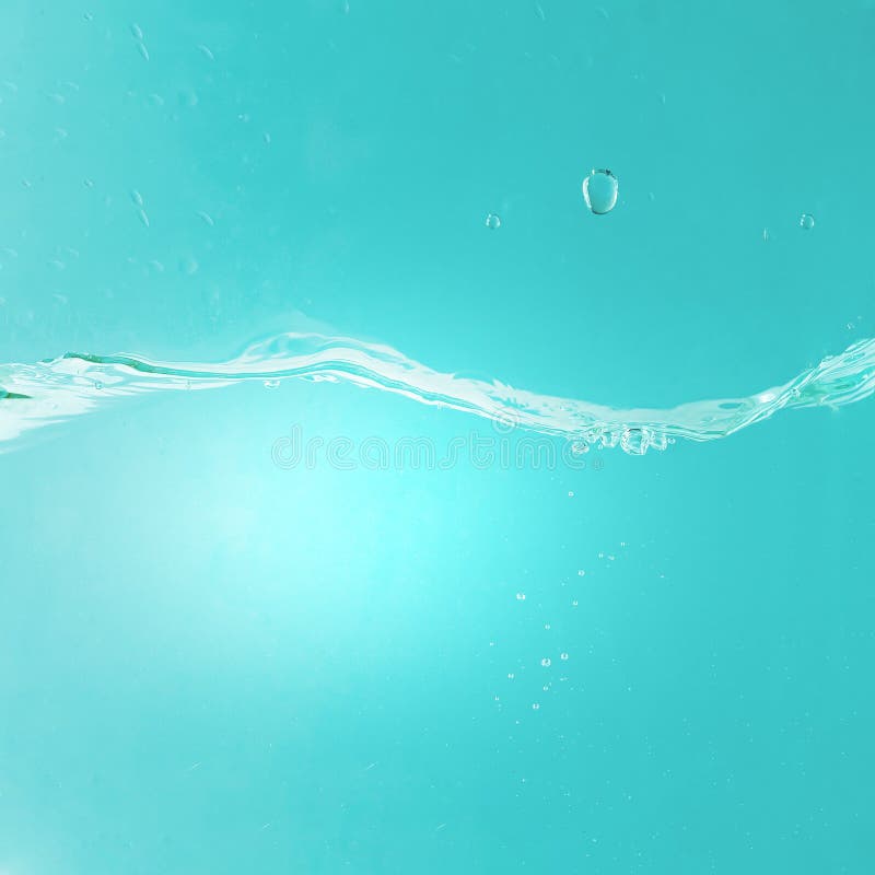 Fresh Water Surface with Splash and Bubbles Stock Photo - Image of pure ...