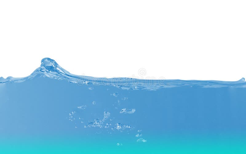 Fresh Water Surface with Splash and Bubbles Stock Photo - Image of pure ...