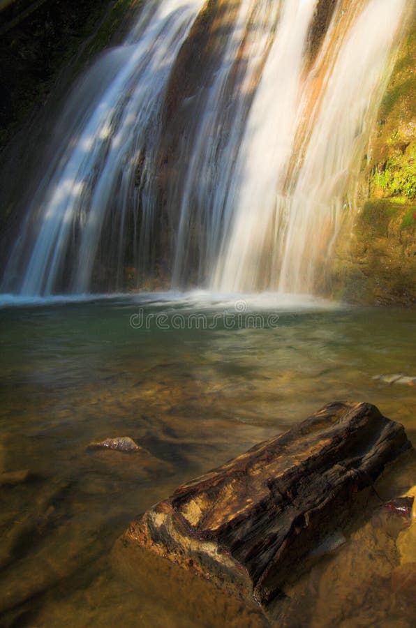 Fresh waterfall stock photo. Image of blue, falling, foliage - 1821556