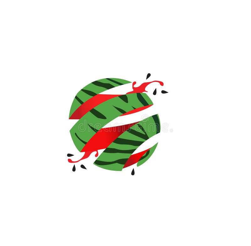 Fresh Watermelon Logo Design Vector Stock Vector - Illustration of icon ...
