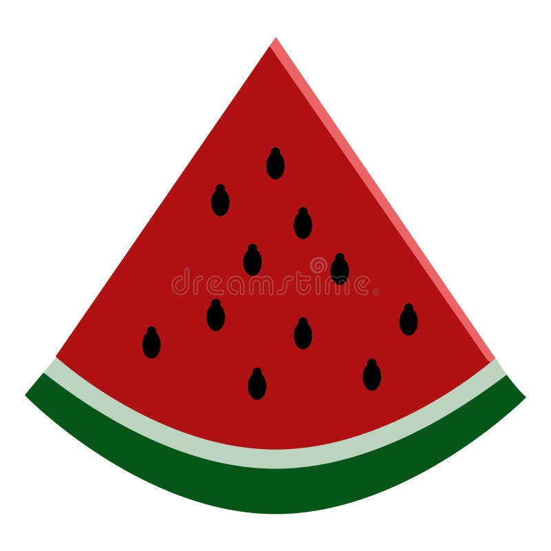 Fresh Watermelon Slice Icon, Vector Illustration Stock Vector ...