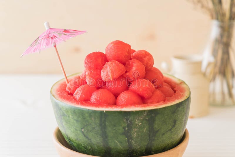 Fresh watermelon on table stock photo. Image of circle - 95567428