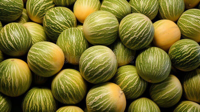 Fresh Watermelons and Melons. Ai Generated Image Stock Image - Image of ...