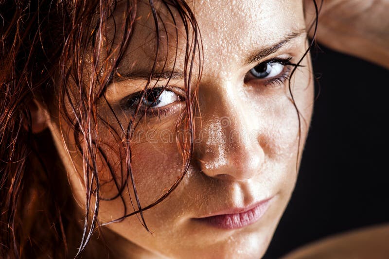 Fresh and wet young woman stock photo. Image of liquid - 50042954