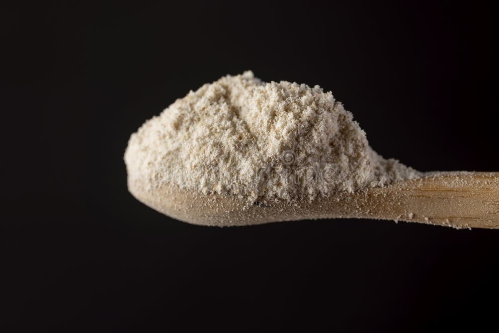 Fresh Wheat Flour Close-up, Flour for Making Bread with Bran Stock ...