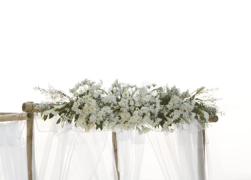 Fresh White Flowers As Wedding Decoration Stock Photo - Image of ...