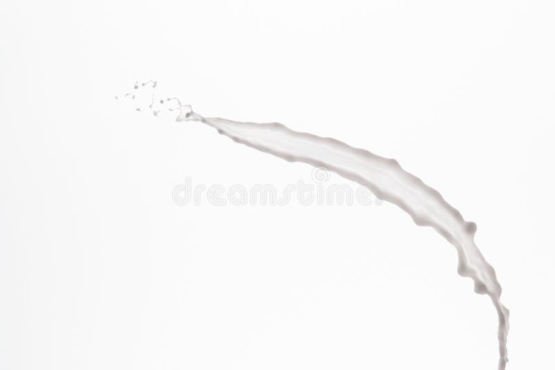 Fresh White Milk Splash Isolated on Stock Photo - Image of milky, tasty ...
