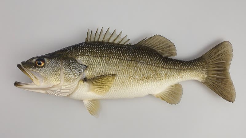 Fresh White Perch Fish Isolated on White Background Stock Image - Image ...
